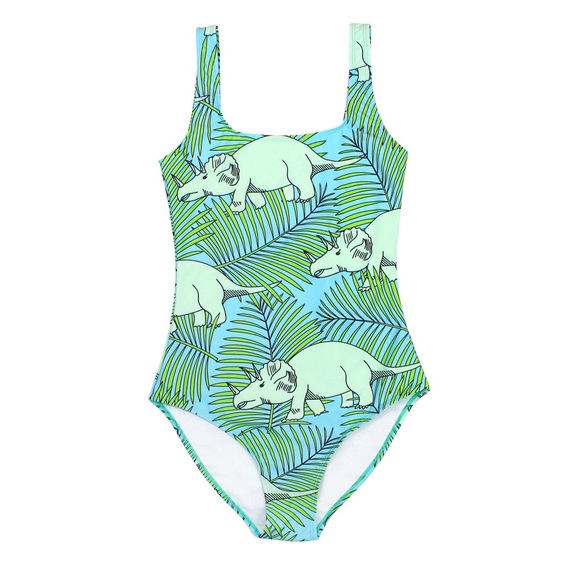 Batoko | Swim | Batoko Kids Swim Onepiece Green And Blue Dinosaur Print ...